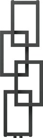 Mexen Grid, dekorativní koupelnový radiátor 1115 x 360 mm, 279 W, grafitová, W215-1115-360-00-66
