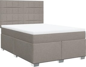 Box spring postel s matrací taupe 140x190 cm textil 3292787