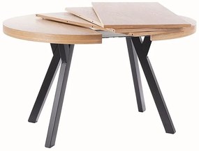 Jídelní stůl rozkládací DOMINGO 100x100 dub/černá mat