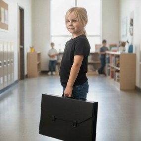 MAPAC Pevná složka na obrazy a dokumentaci, černý kufřík POLYCASE - A2