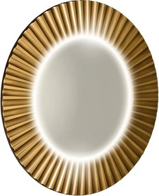 Sapho Sapho, PRIDE STRIP kulaté zrcadlo s LED osvětlením v rámu, průměr 90cm, bronz, PD954
