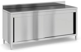 Nerezový pracovní stůl se skříňkou, 1800 x 600 x 850 mm