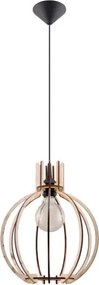 Lustr SOLLUX Arancia E27 1x60W bez zdroje SL.0391 přírodní dřevo