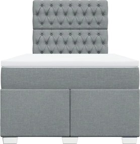 Box spring postel s matrací světle šedá 120 x 200 cm textil 3290462