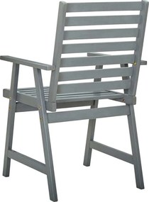 vidaXL Zahradní jídelní židle s poduškami 4 ks masivní akáciové dřevo [3078409] Barva: krémová
