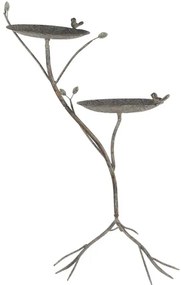 Kovové pítko pro ptáčky se 2 miskami Pimpelmees – 38x43x78 cm