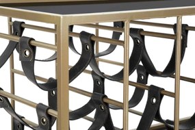 Designový servírovací vozík Acheron 79 cm černý / zlatý