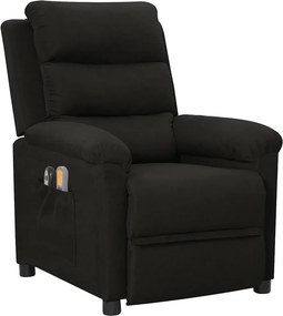 Elektrické masážní křeslo černé textil 3098977