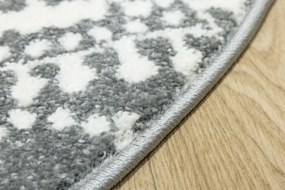 Koberec Lima G757A mandala, krémový / šedý kruh