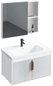 Rea Astor, sada koupelnového nábytku s umyvadlem 60cm, bílá matná, REA-M0003
