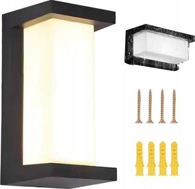 Led Nástěnná Lampa 18W S Pohybovým Senzorem, Voděodolná, IP66, Zahradní