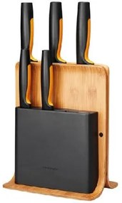 FISKARS Kuchyňské vybavení - Blok s noži, 5 ks, bambus 1057552