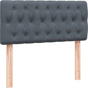 Box spring postel s matrací tmavě šedá 80x220 cm samet 3316522