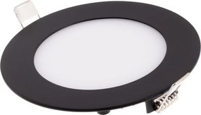 T-LED Černý vestavný LED panel kulatý 120mm 6W 24V CCT 102208