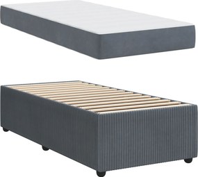 Rám postele Tmavě šedá 90 x 190 cm textil 3398335