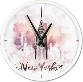 Nástěnné hodiny Vintage New York 30 cm