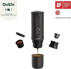 Outin Nano Portable Coffee Maker šedá / Přenosný kávovar na espresso /