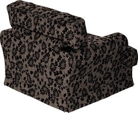 Potah na křeslo IKEA Ekeskog barva hnědá látka pletený vzor, vzorované