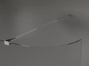 Mexen Kioto-R zaoblená sprchová stěna Walk-in 120 x 200 cm, čiré sklo 8 mm, chrom - 800-120-101-01-06
