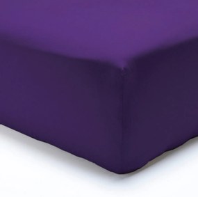 Polášek Jersey prostěradlo na vysokou matraci (až 30cm), 140x200cm, na dvoulůžko tmavě fialové