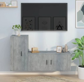 vidaXL 2dílný set TV skříněk kompozitní dřevo [3188489] Barva: Betonová šedá