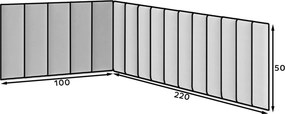 Quadratta 100x220x50