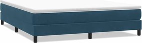 Postel Box Spring bez matrace tmavě modrá 180x210 cm samet 3315841