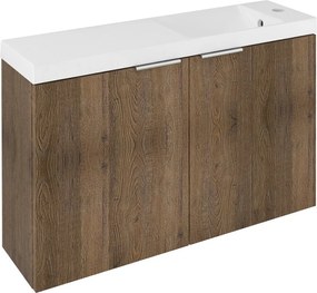 Sapho Latus X koupelnová skříňka 80 x 54,5 x 22 cm s odkládací plochou pravá dub sherwood hnědá LT110-SET05
