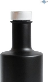 Skleněná láhev na olej 200 ml černá matná se stříbrným uzávěrem VILO