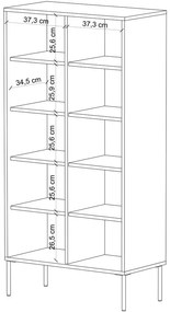 Bílá šatní skříň 80x160 cm Merlin - Skandica