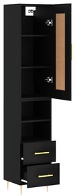 Skříň highboard černá 34,5 x 34 x 180 cm kompozitní dřevo,  3200250