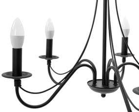 Toolight - Závěsné svítidlo 5xE14 60W APP210-3CPR, černá, OSW-08146
