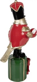 Vánoční dekorace ptáček v uniformě - 11*13*30 cm