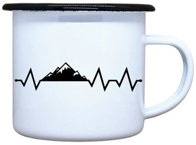 Super plecháček Smaltovaný plecháček srdeční tep hory Objem: 460 ml