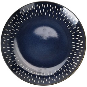 Kameninový talíř Drops, (fi) 26,5 cm, tmavě modrý