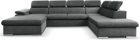 Sedací souprava COOL II | 191x343x220 cm | rozkládací + 2x úložný prostor | LEVÁ | lounge 21 tmavě šedá