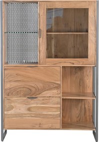 XXXLutz VYSOKÁ KOMODA, akácie, šedá, přírodní barvy, 104/150/40 cm Livetastic - Vysoké komody - 002611005909