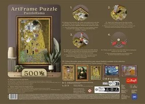 TREFL Art Frame Puzzle Polibek / 500 dílků / s rámem / 31,5 × 47 cm