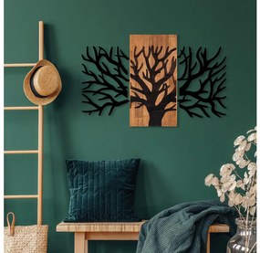 Asir | Nástěnná dekorace 96x58 cm strom dřevo/kov | AS1703
