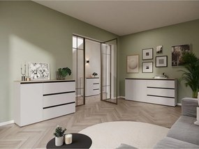 Šedobéžová/ve světle přírodní barvě komoda 90x91x41 cm Cormano – Germania