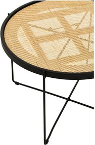 Ratanový kulatý konferenční stolek v přírodní barvě ø 60 cm Depok – Premier Housewares