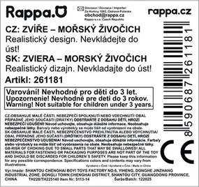 RAPPA Gumová chobotnice 12 cm / Vodní hračka