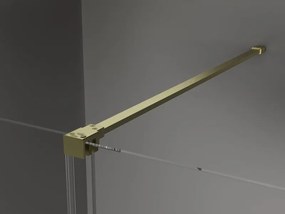 Mexen Velar posuvné sprchové dveře 140 cm, transparentní, kartáčované zlaté - 871-140-000-01-55