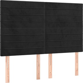 Box spring postel s matrací černá 140 x 190 cm samet 3129269