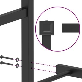 vidaXL Kovový rám postele s hlavovým a nožním čelem 90 x 200 cm [355376] Barva: Bílá