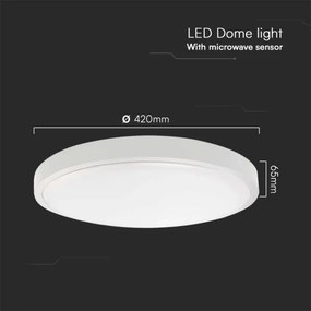 LED Koupelnové stropní svítidlo se senzorem LED/36W/230V 4000K IP44 bílá