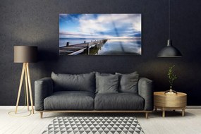 akrylový obraz Most Moře architektura 120x60 cm