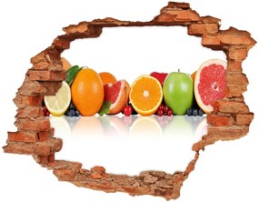 Wallmuralia Nálepka díra na zeď Barevné ovoce 90x70 cm