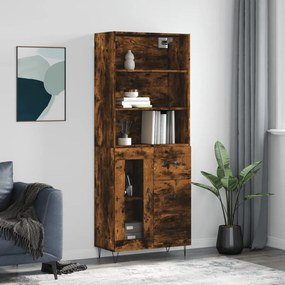 Skříň highboard kouřový dub 69,5 x 34 x 180 cm kompozitní dřevo,  3189506