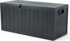 Plastový zahradní úložný box VEREDO - šedý
